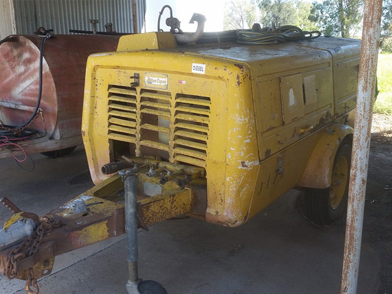 Retro Atlas Copco portable compressor going strong