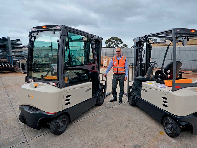 Crown SC6000 electric counter balanced forklift review