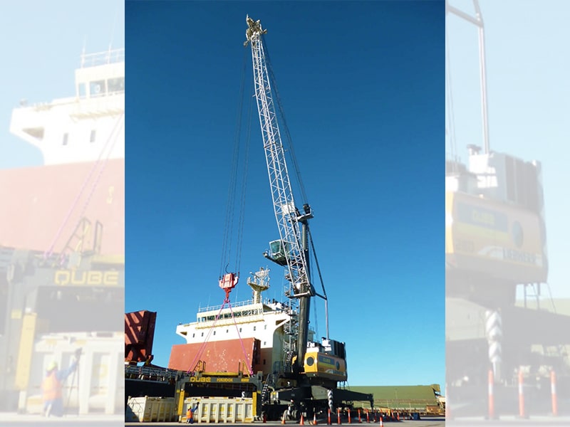 Qube puts Liebherr LHM 420 crane to work in Tassie